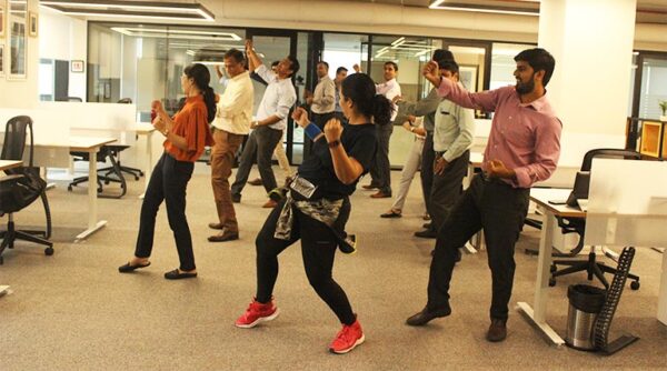 In Office Zumba Sessions Sterlite Power, Zumba Office Fitness Party
